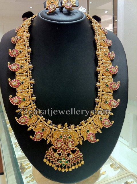 Traditional Gold Long Mango Set - Jewellery Designs