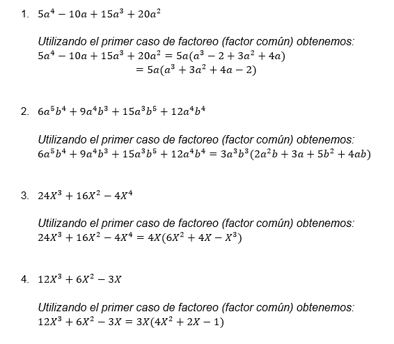 FACTOREO: EJERCICIOS RESUELTOS