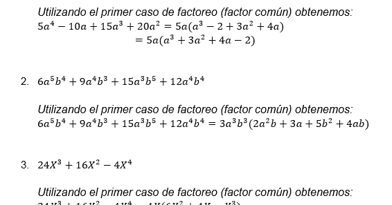 FACTOREO: EJERCICIOS RESUELTOS