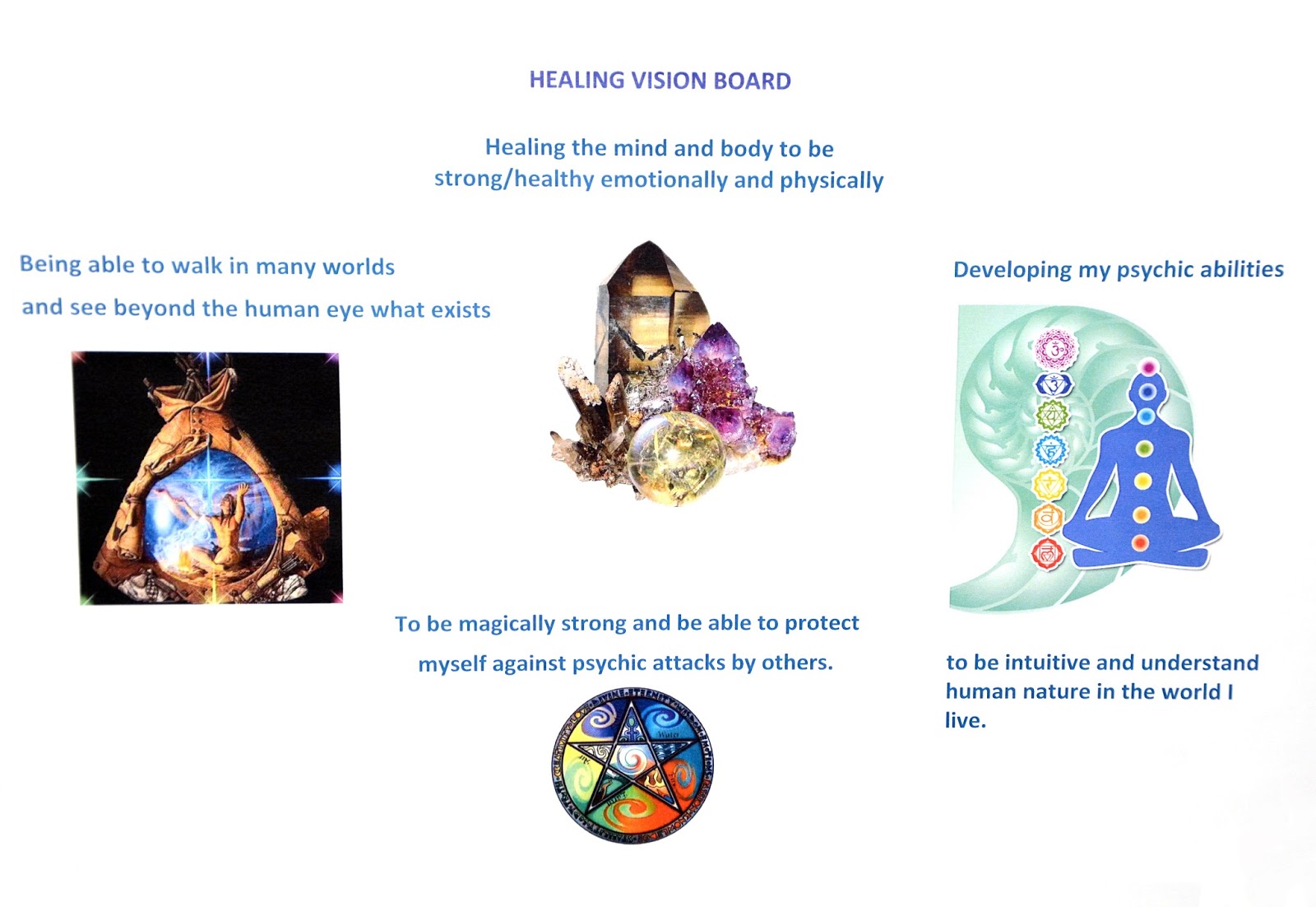 Reiki, Spirituality, and Crystal Healing: Vision Boards