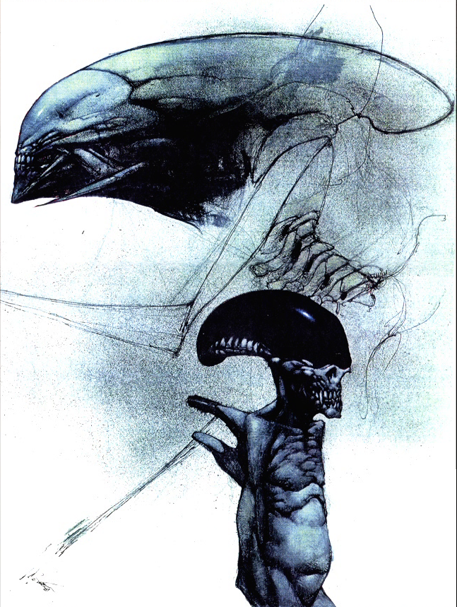 Dibujo: ¿Línea y contraste?: Chris Cunningham - Concept Art of Aliens ...