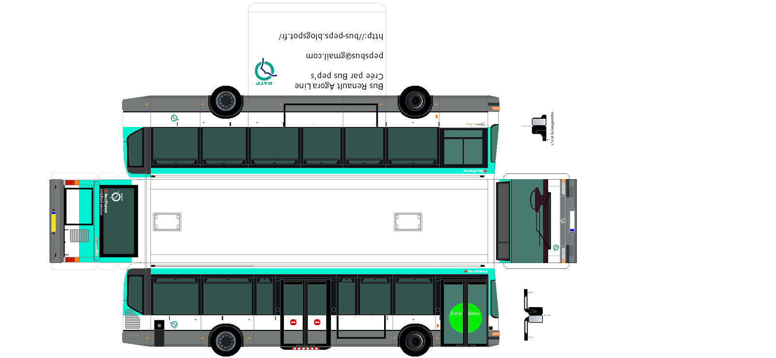 maquette papier: Bus RATP