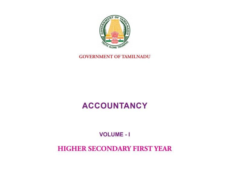 tamil nadu plus one new textbooks download -Accountancy English Medium