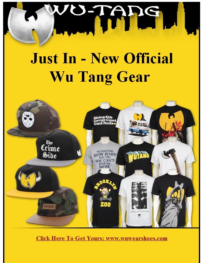 Wu Tang Clan Disciples: Wu Tang Clan Gear - 25% Off Entire Store