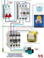Esquemas eléctricos: Conexión de motor monofasico con automático de tanque de agua mando 24v con ...