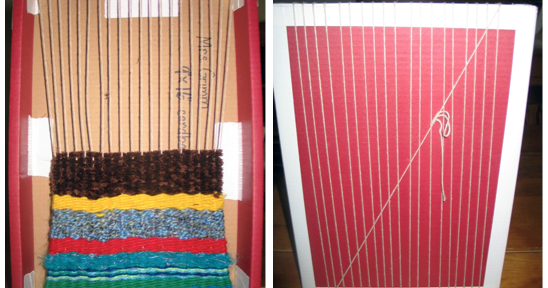 construct a cardboard box loom for a child | Art Education Daily