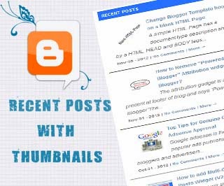 how to add Recent Posts Widget with Thumbnails in Blogger ...