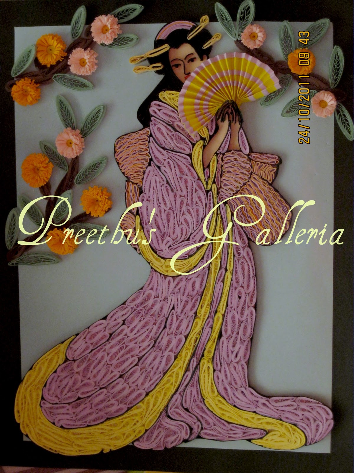 Preethu's Galleria: First UAE Quilling Exhibition - Japanese Lady