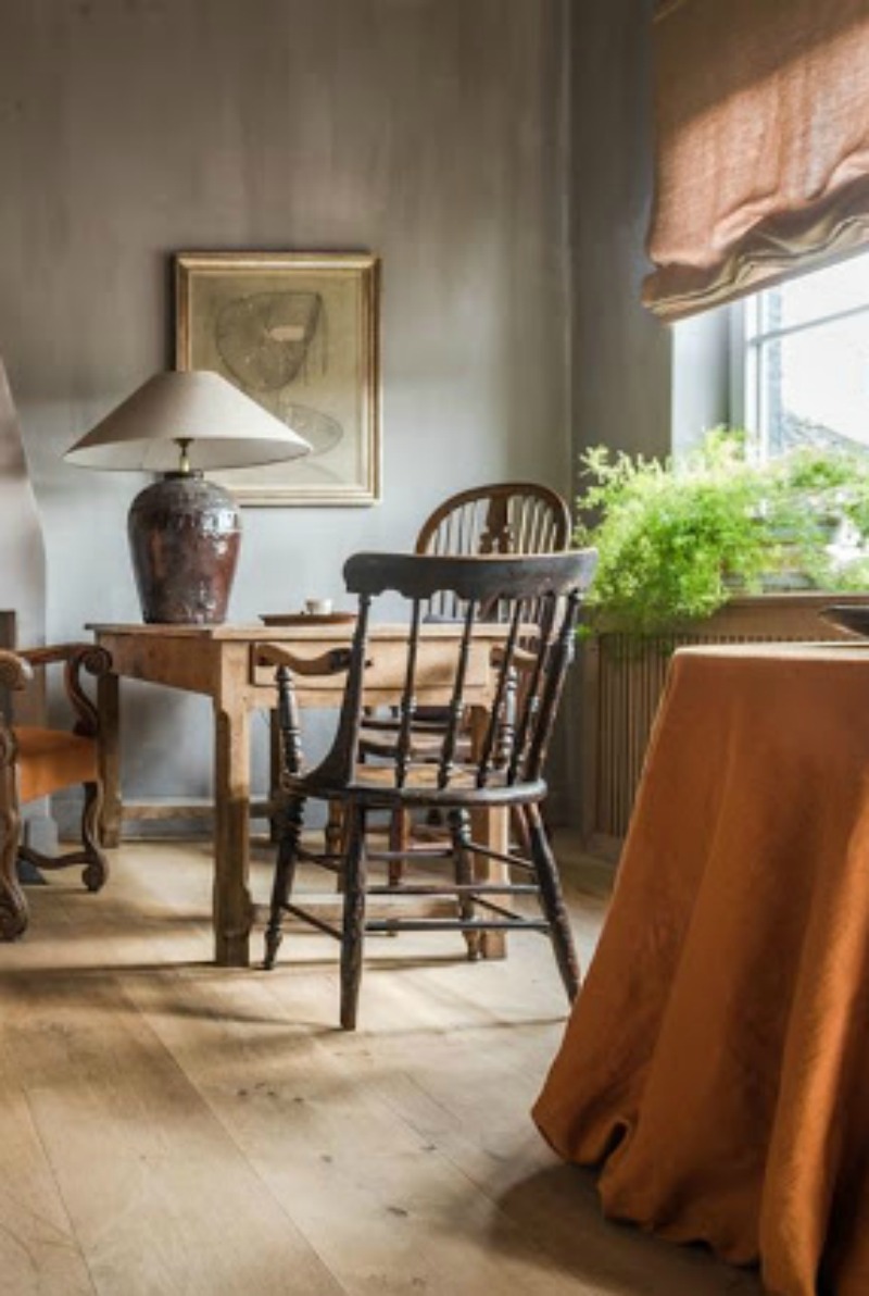 Belgian style dining room with rustic decor and natural wood - found on ...