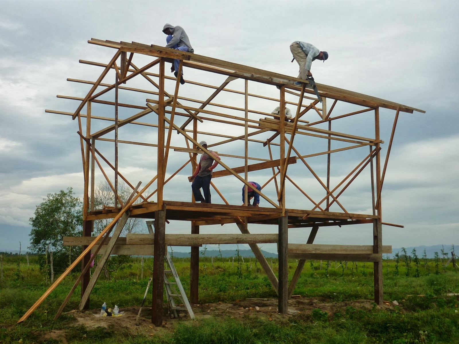 Disini dalam lingkaran ini: Pondok kecil di tanah pantai hari ke 2.