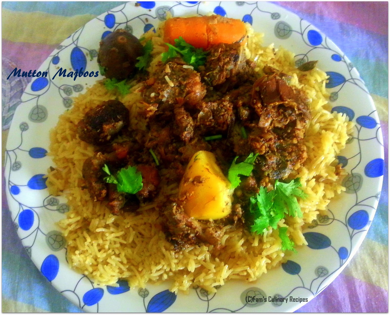 Fam's Culinary Recipes: Mutton Majboos