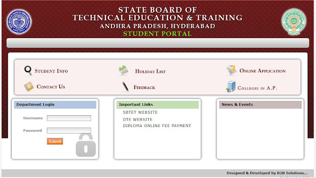 AP/ TS SBTET Student Portal Internal Marks 2017