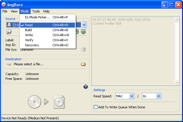 How to create an iso file with ImgBurn from cd - Sagari chan