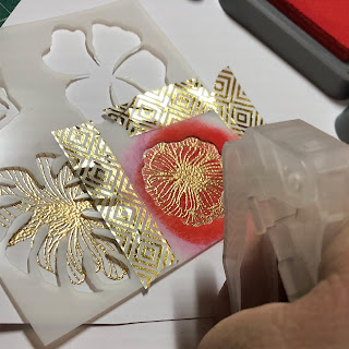 the scrappy-side of me: A lil of my lfl kit process and some stenciling