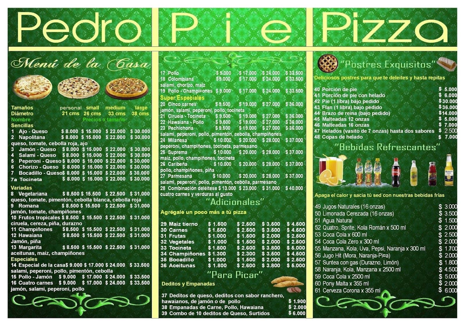MenúPedro PiePedro Pie - Todos los colores, todos los sabores