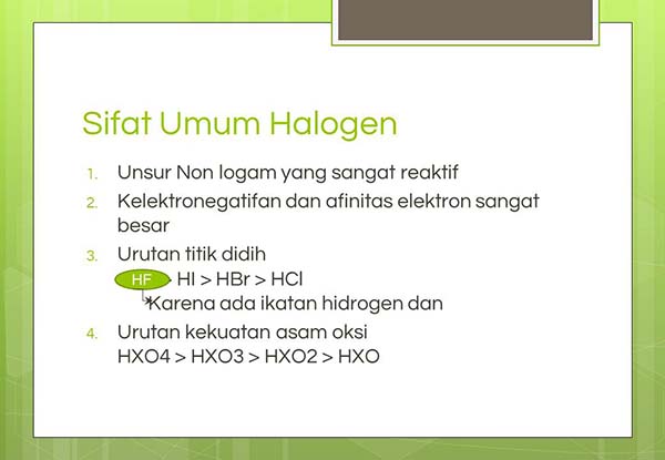 Contoh Slide Unsur Kimia Halogen