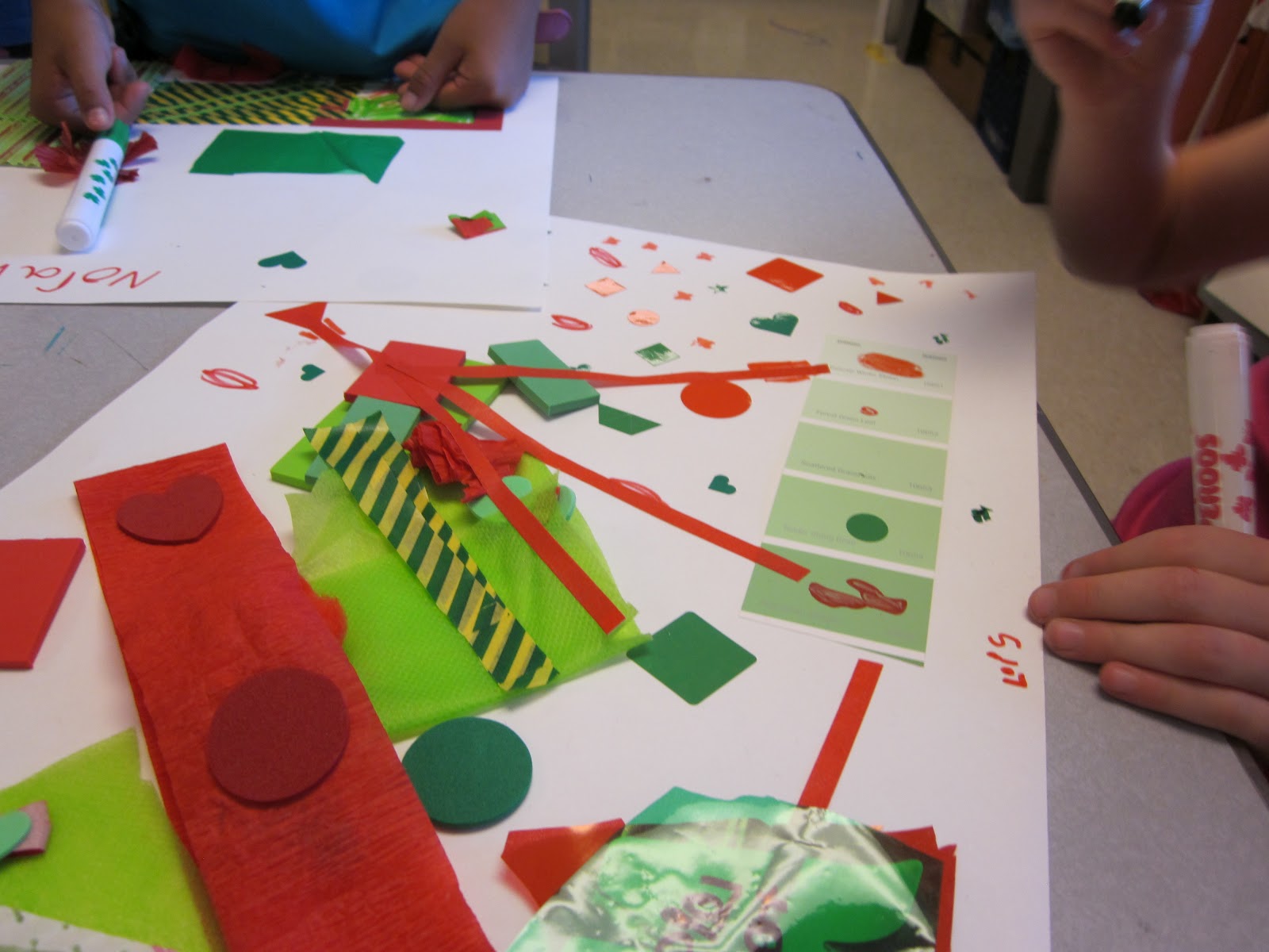 Art is Basic-- Art Teacher Blog: Complementary Color Collages-- 1st Grade