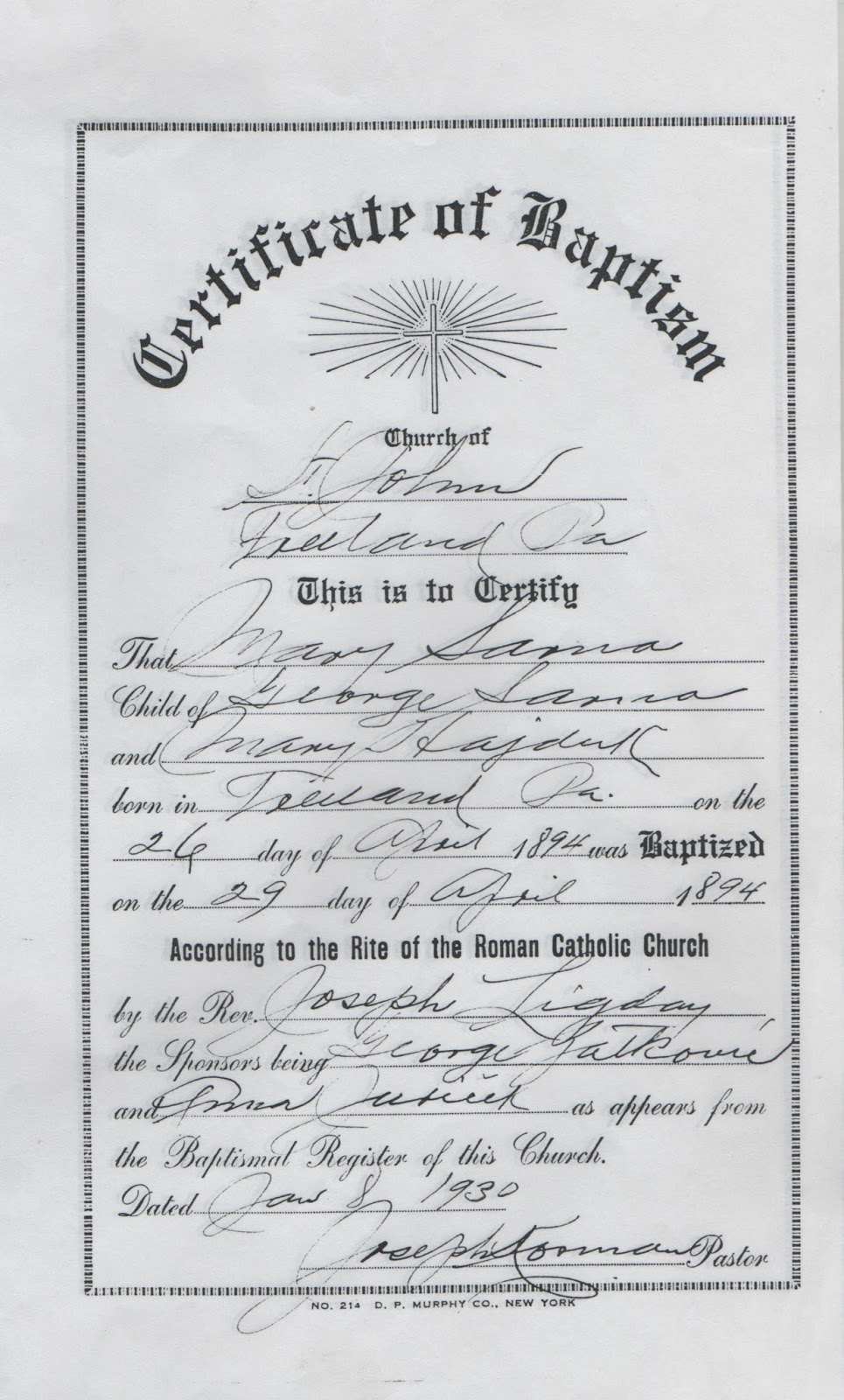 Family Film, Fabric and Food: Mary Irene Sarna 1894-1991 Part 1