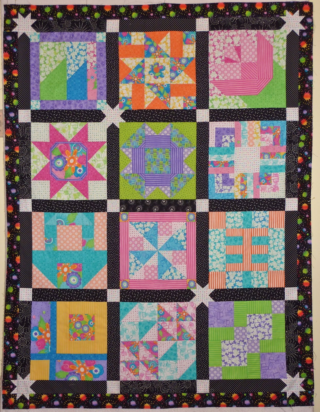 Kathy's Quilts: Finished Layer Cake Quilt & Draw Winner