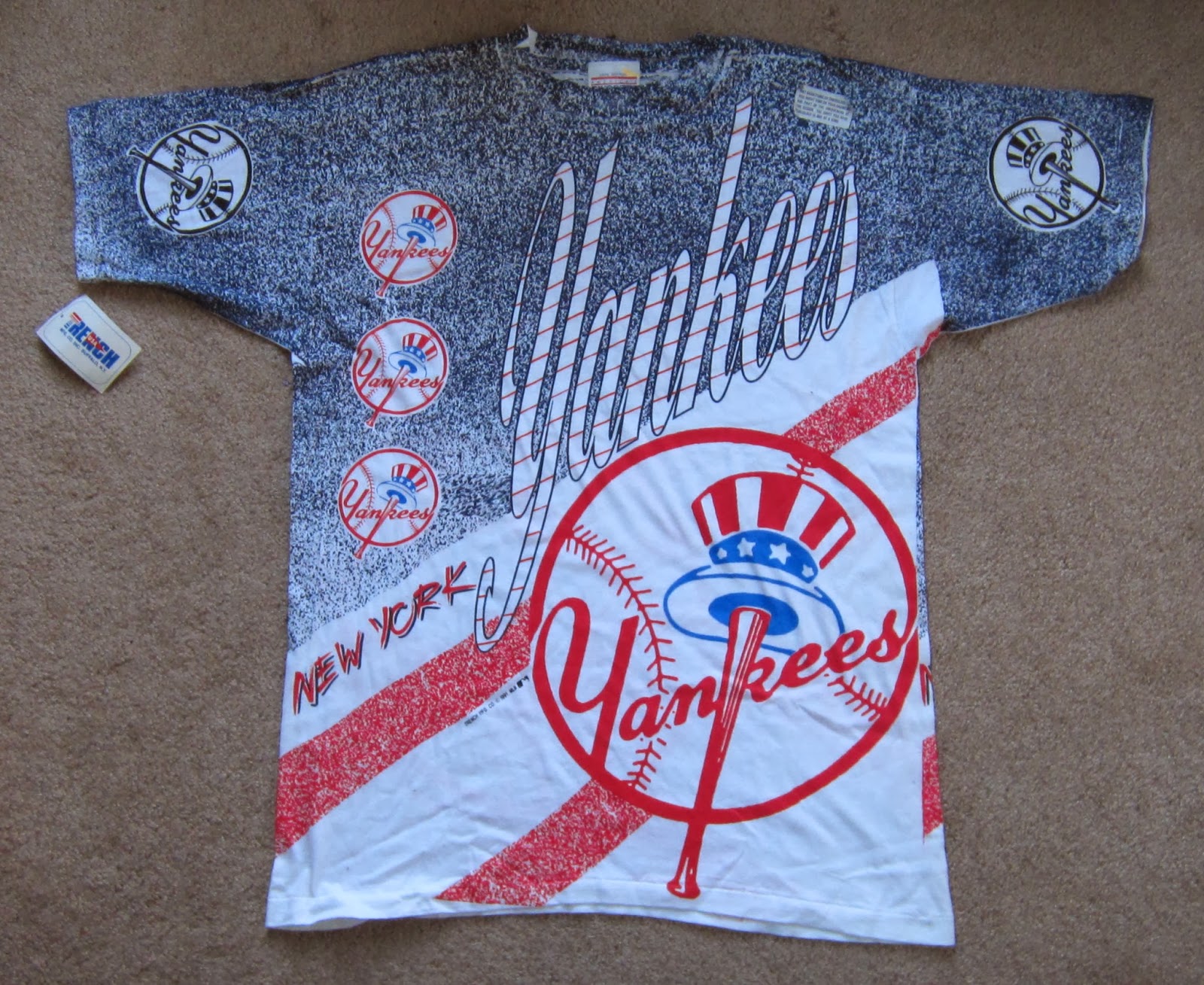 Vintage Sports Apparel: DEADSTOCK NWT 1991 Trench New York Yankees T ...