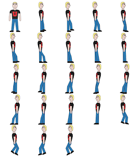 Game Art Blog: Main Character Sprite Sheet Done