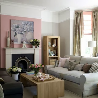 Salas en rosa y gris