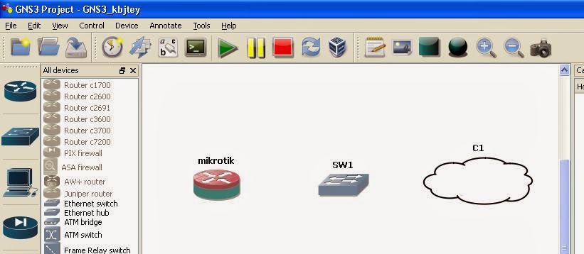 Connecting GNS3 Router-Mikrotik/Cisco to the Internet in Windows ~ HARDWARE