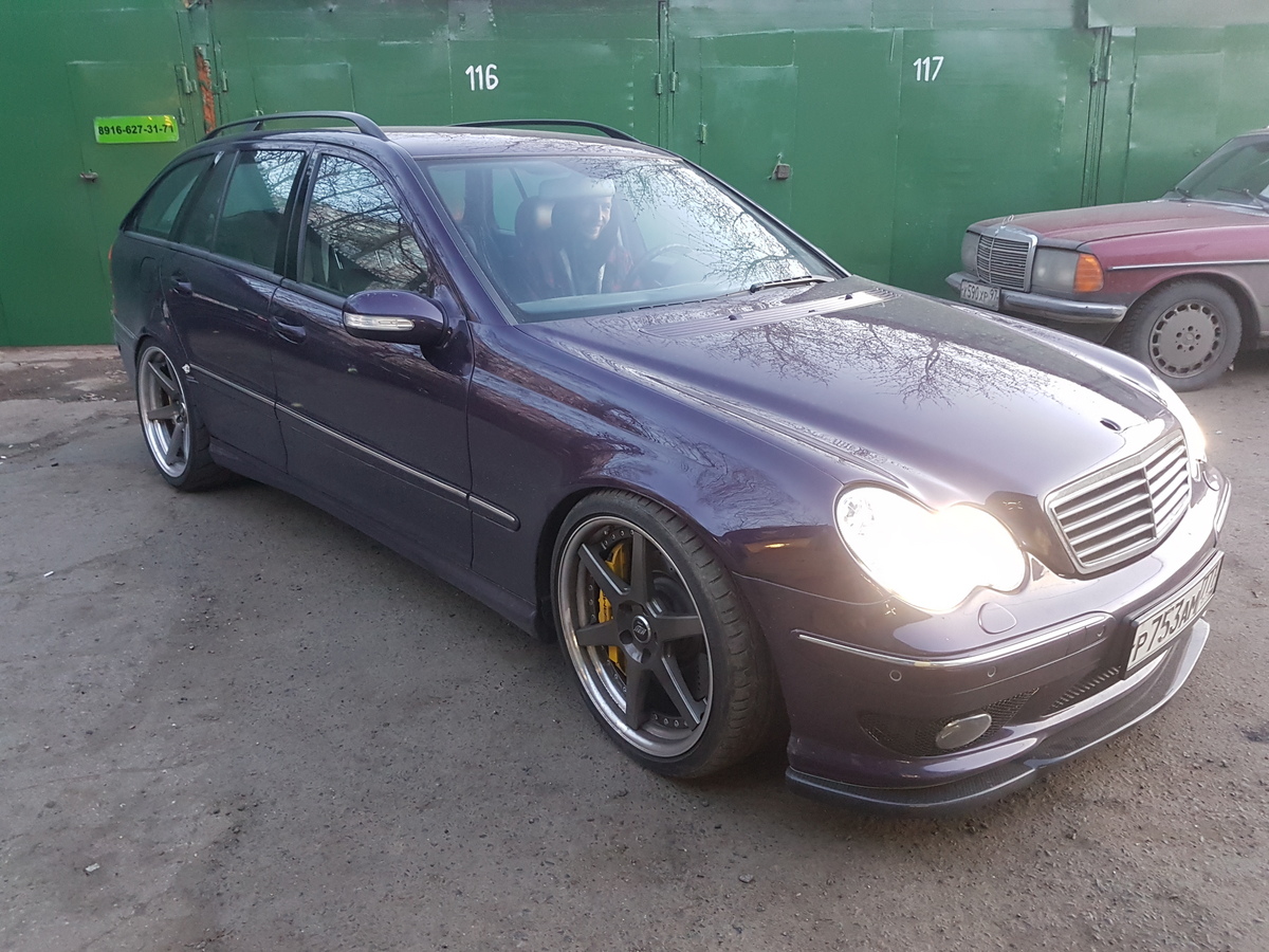 Mercedes-Benz S203 C32 AMG on WORK Wheels | BENZTUNING