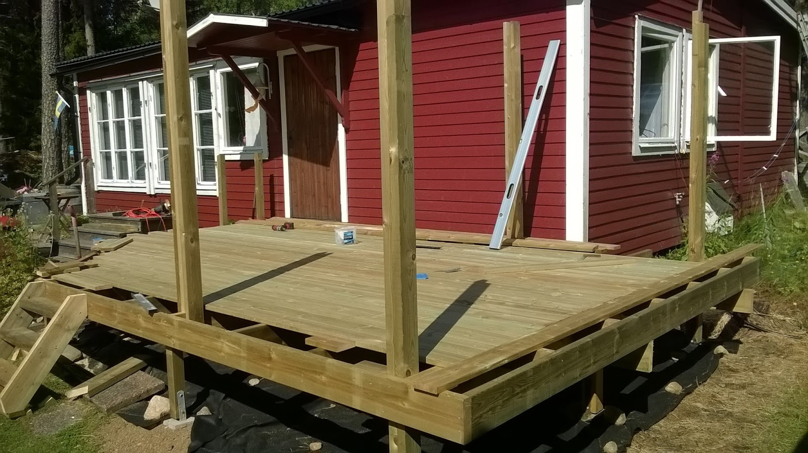 Ska de vara så här... bloggen: Några bilder från sommarens altanbygge