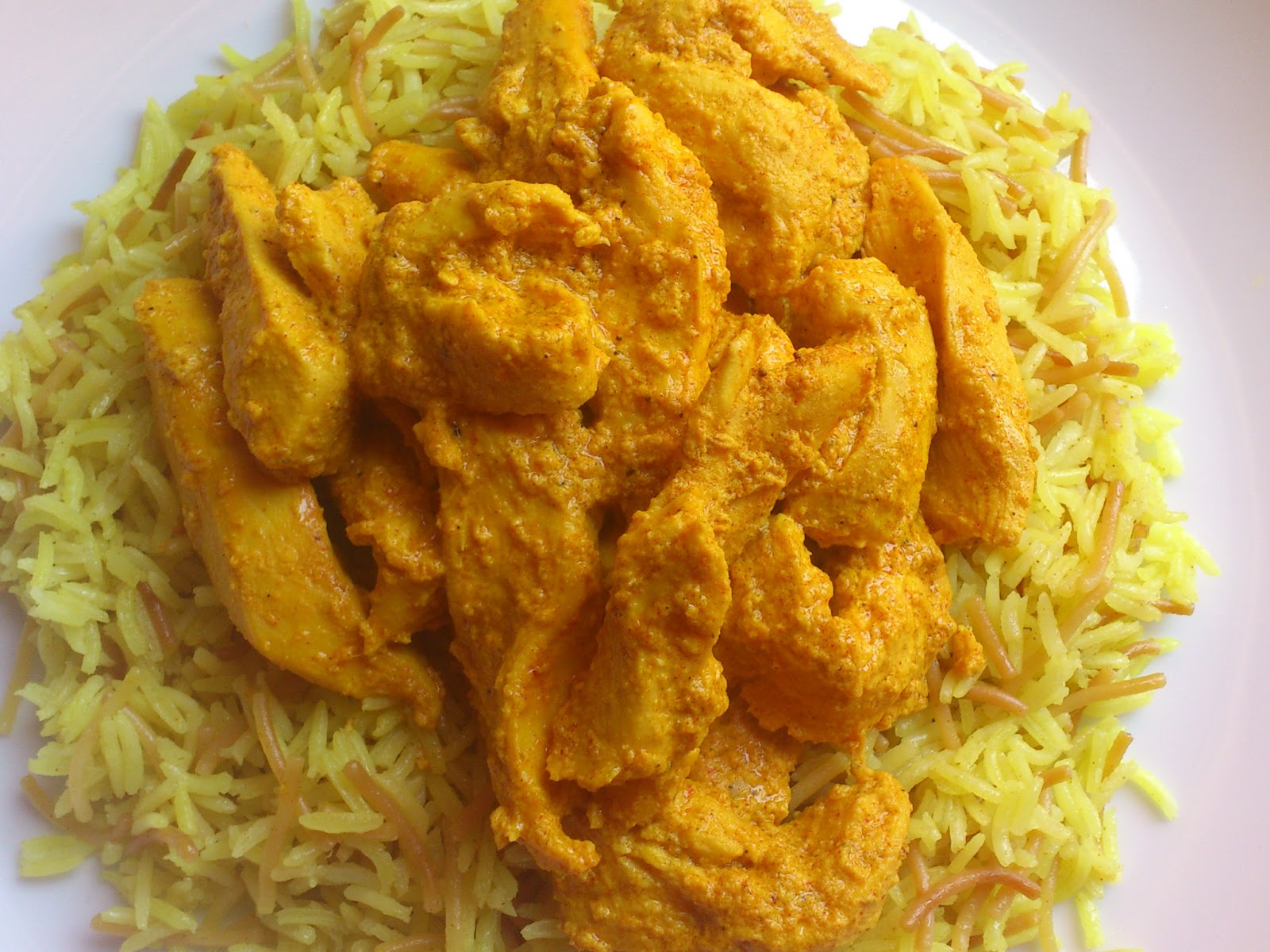 El mundo de Carely: Pollo Masala con arroz estilo árabe