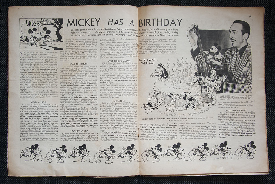 Disney Comics Randomness: Mickey's birthday in the daily newspaper strips