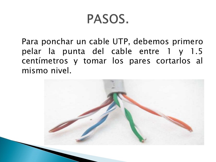 como ponchar y crear cables de red: ponchado de cables