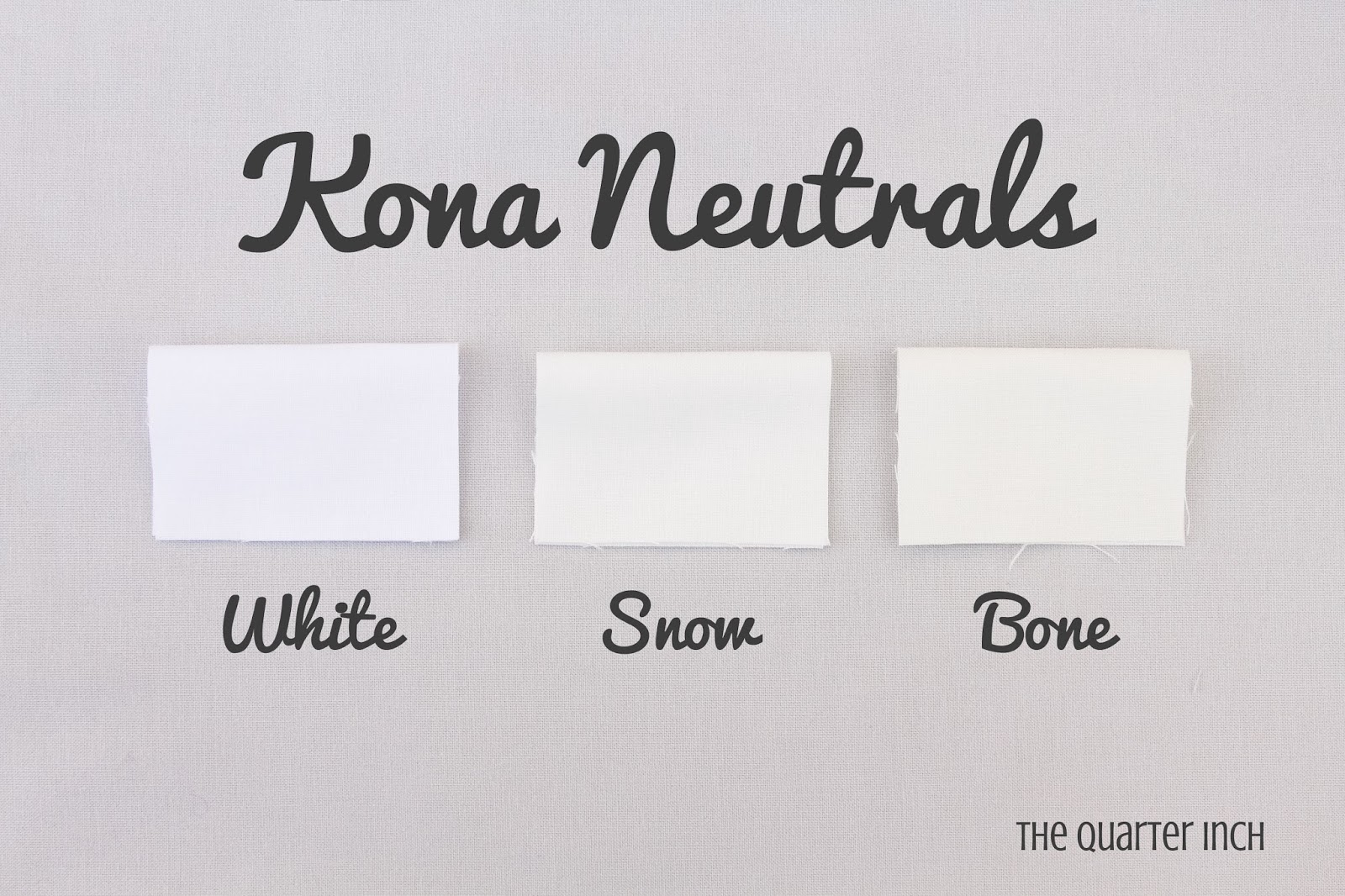 The Quarter Inch: White, White or White?