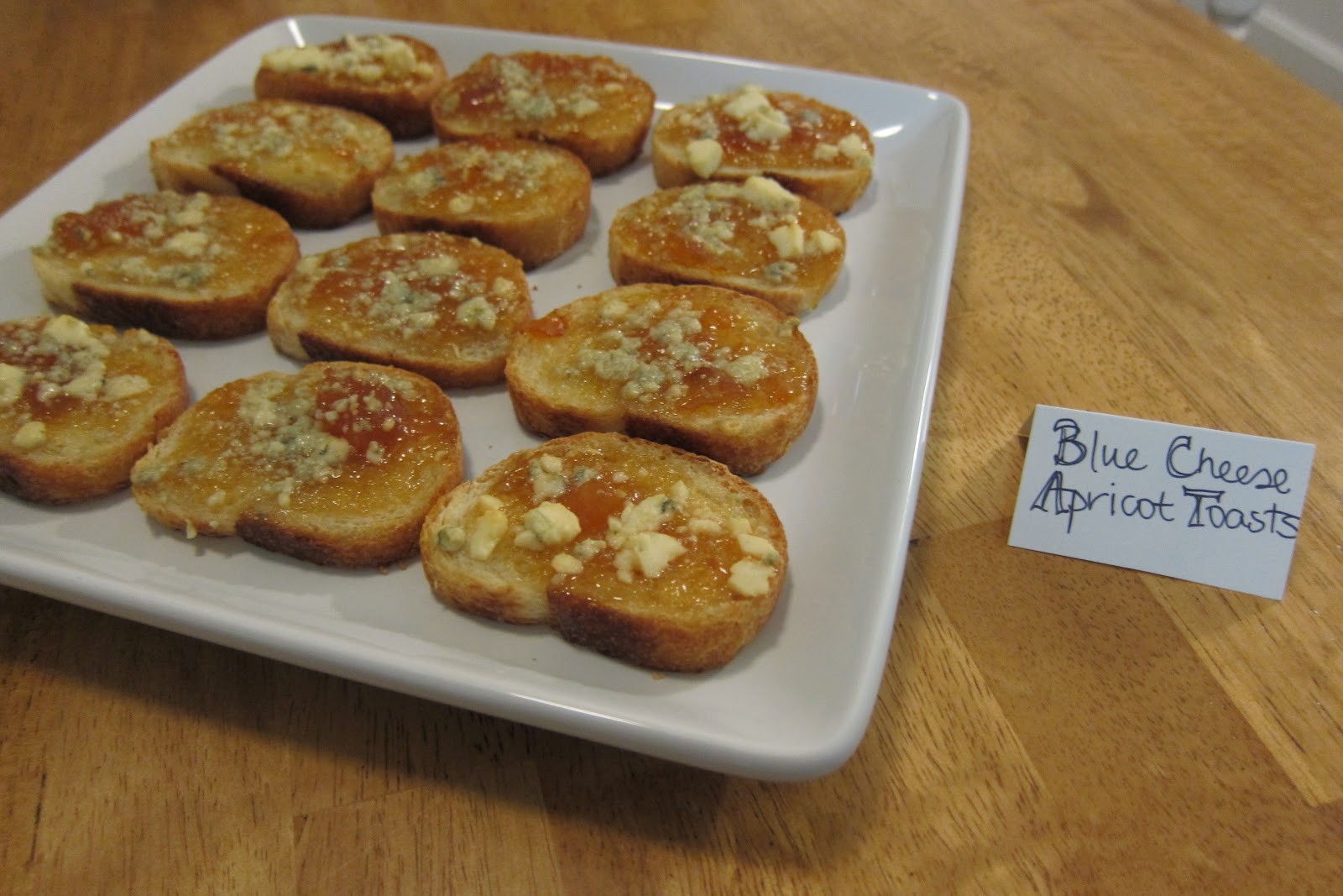 Inspired Whims: Blue Cheese Apricot Toasts