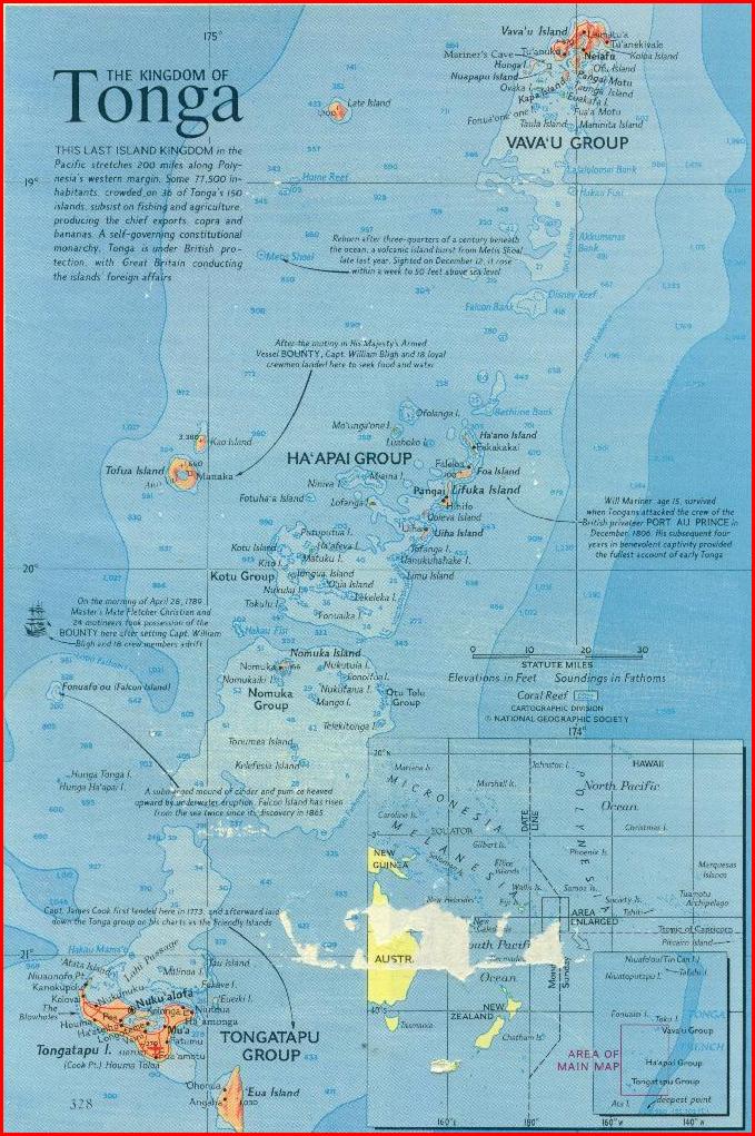 TONGA - GEOGRAPHICAL MAPS OF TONGA ~ Klima Naturali™