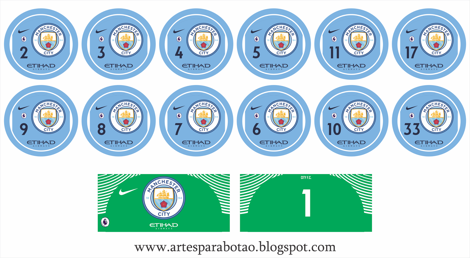 ArtesParaBotão: Manchester City FC