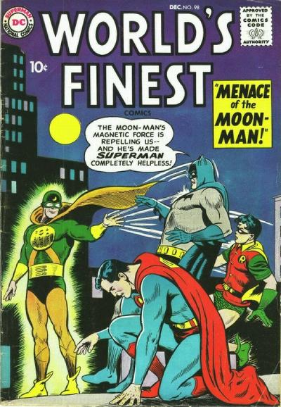 Dave's Comic Heroes Blog: Moon Man and Lady Lunar vs Superman and Batman