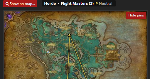 Quickie: Horde Shadowmoon Flight Paths
