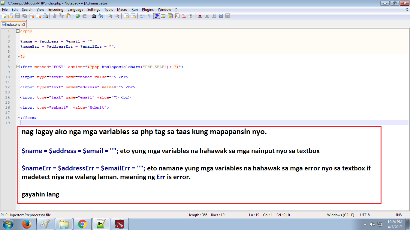Bsit Lesson Lesson 1 Validation Php Tutorial Tagalog