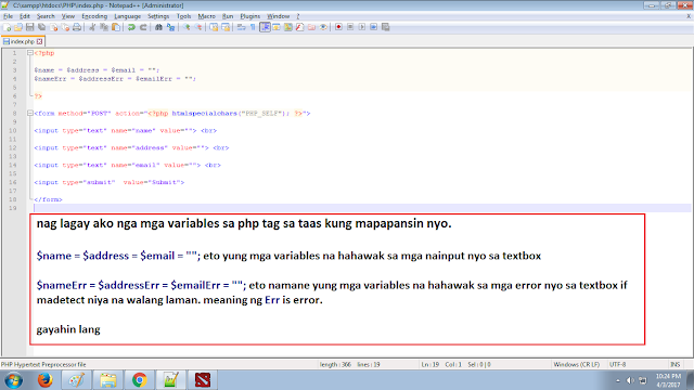 BSIT LESSON: Lesson 1 Validation (PHP Tutorial tagalog)