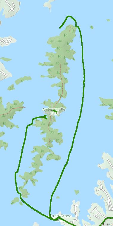 First visit to Andersonville Island