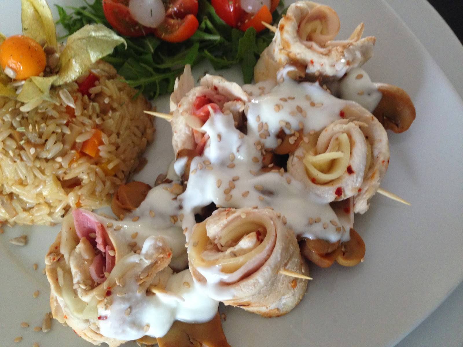 Escalopes de frango recheados