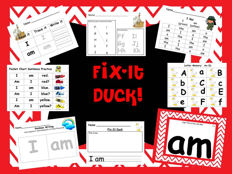 Kinder Confections!: Fix-It Duck Reading Street Unit