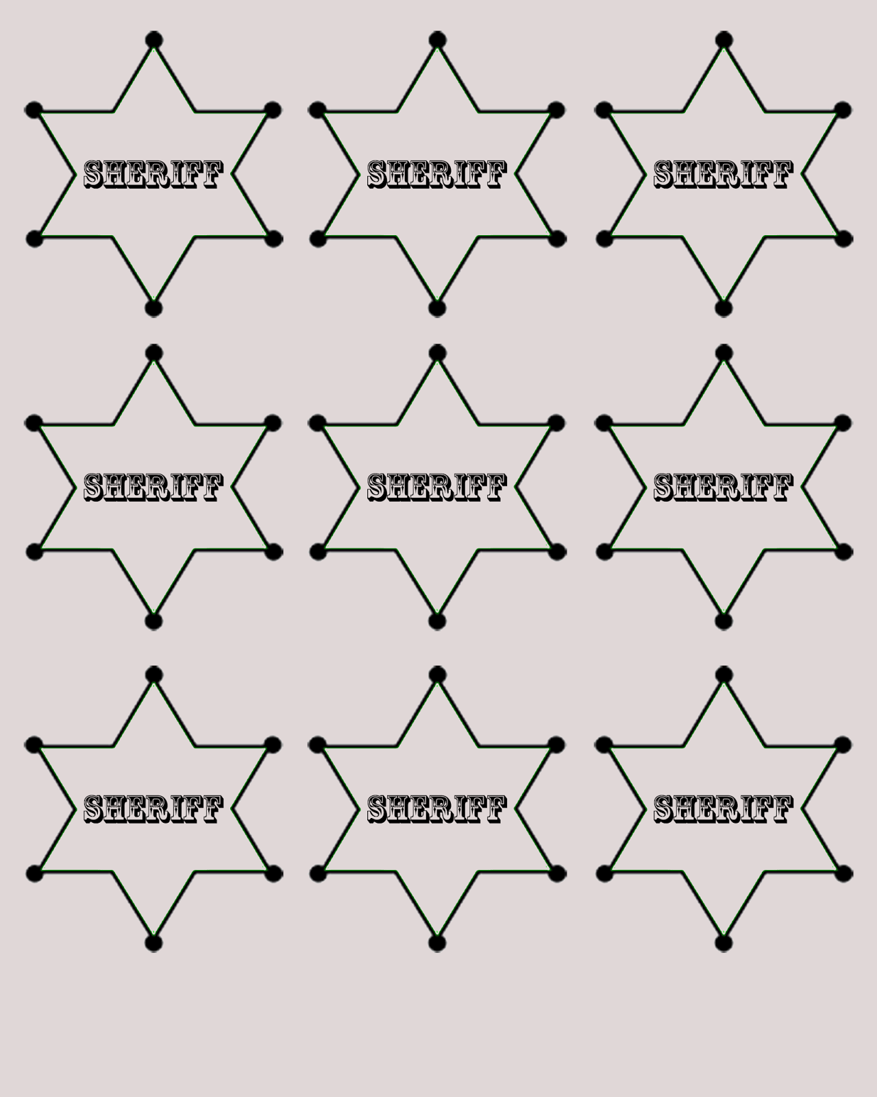 Crafts And Creations By Dancing Cowgirl Design: Sheriff Badge Free ...