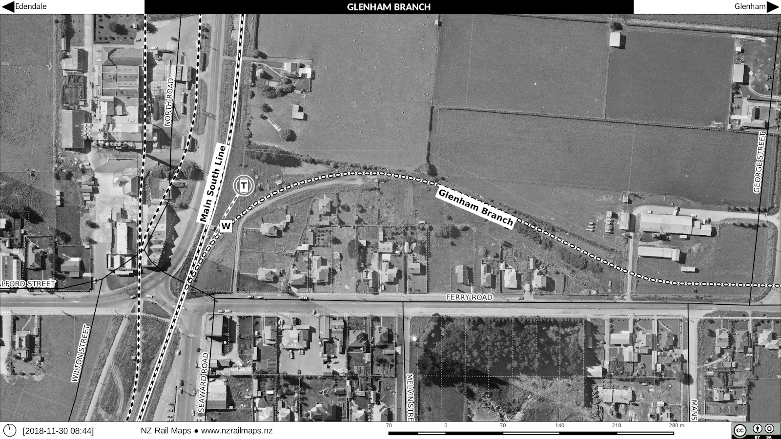 New Zealand Rail Maps: MSL Branches [16C]: Glenham Branch Maps Set