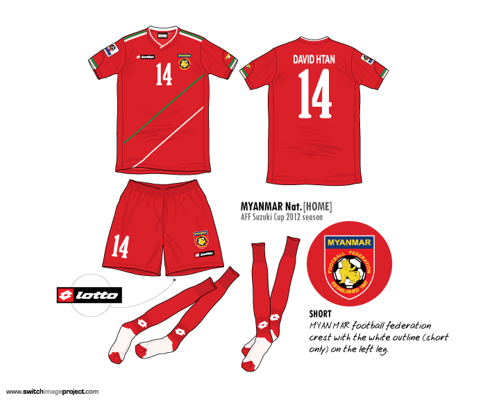 Football teams shirt and kits fan: Myanmar AFF 2012 team kits