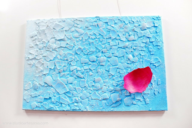 DIY Ombre texturized triptych painting - STUDIO ARTESANIA