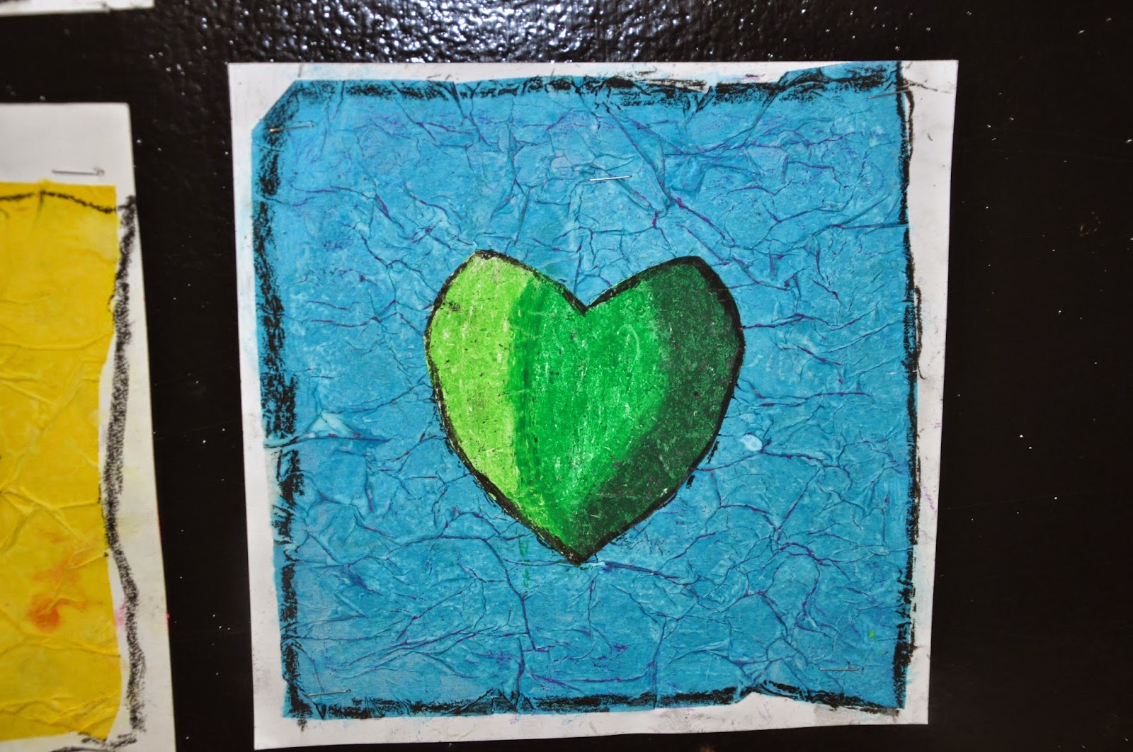 Creation Station: Jim Dine inspired Value Texture Hearts