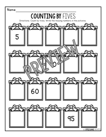 Emily Jane Creates: DECEMBER NO PREP KINDERGARTEN PACKET-OVER 100 PAGES!
