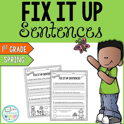 The Elementary Entourage: Spring Into Fix It Up Sentences